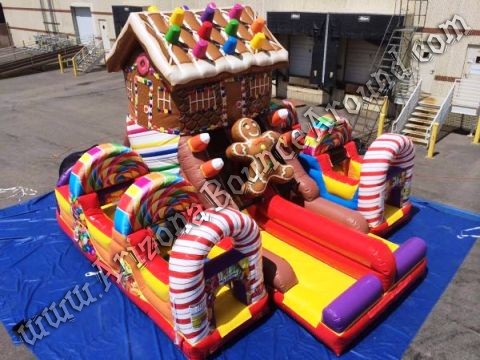 Gingerbread House Obstacle Course Rental - Candyland Themed Inflatables ...